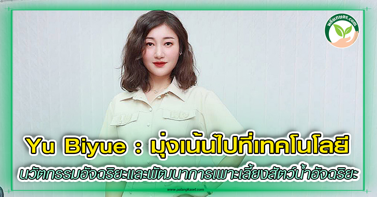 Yu Biyue : มุ่งเน้นไปที่เทคโนโลยีนวัตกรรมอัจฉริยะและพัฒนาการเพาะเลี้ยงสัตว์น้ำอัจฉริยะ - พลัง ...