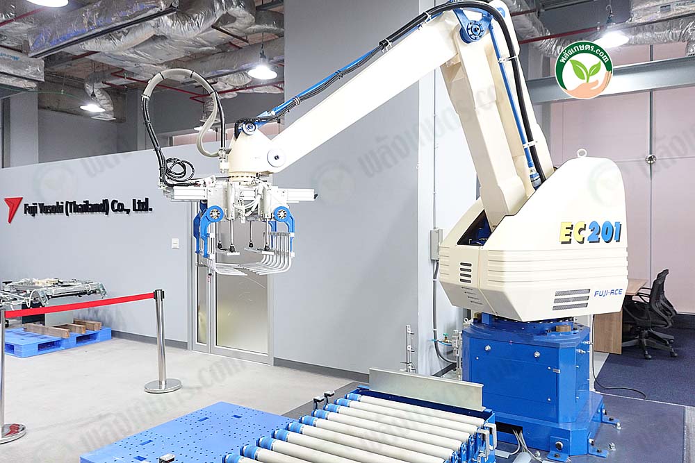 “ฟูจิ ยูโซกิ” หุ่นยนต์ ยกกระสอบ รุ่น EC-102 จัดเรียงสินค้าบนพาเลท FUJI ...